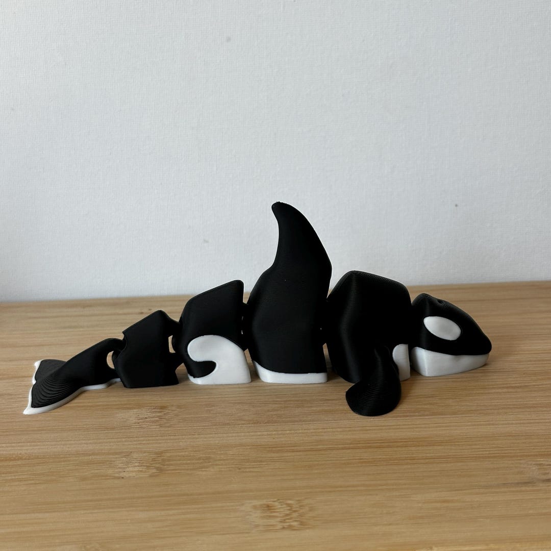 3D Printed Orca Whale Desk Companion - Etsy