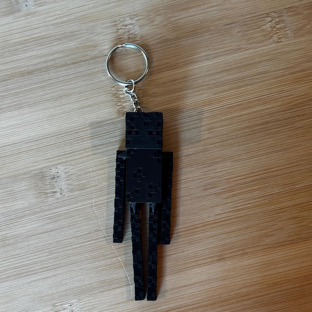 3D Printed Minecraft Enderman Keychain - Etsy