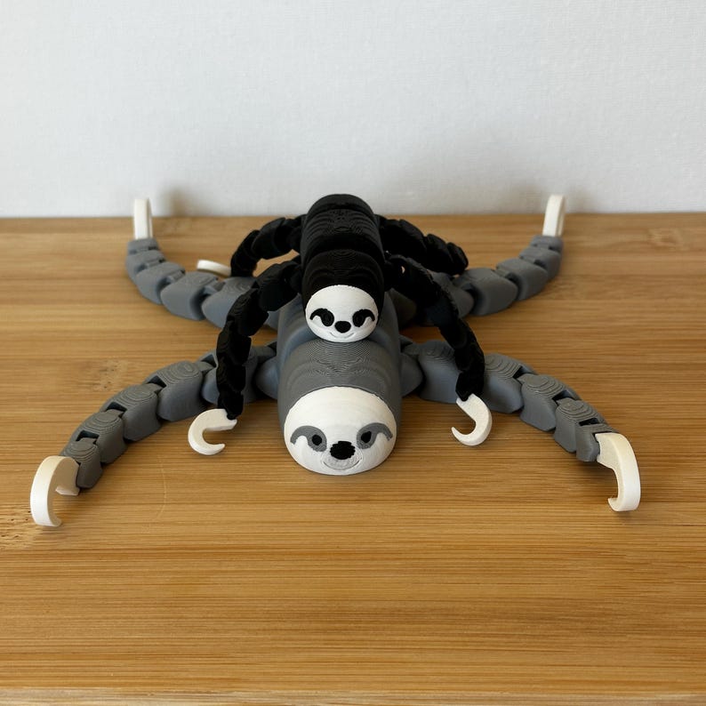 3d Printed Adorable Articulated Sloth Toy - Great Gift for Sloth Lovers ...