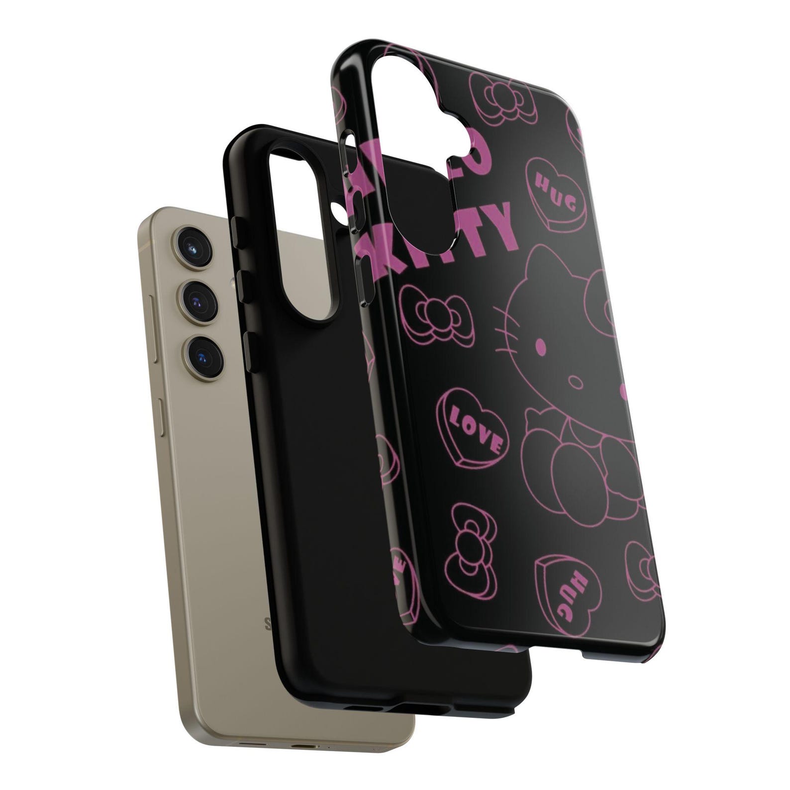 Tough Hello Kitty Phone Case for iPhone 16, 15, 14, 13, 12, 11 Pro Max ...