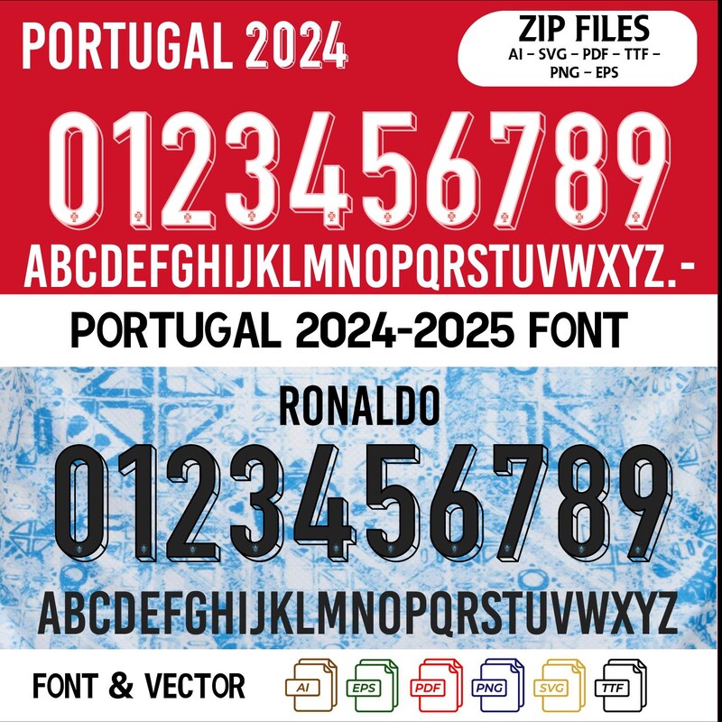 Ronaldo Jersey Font - Etsy