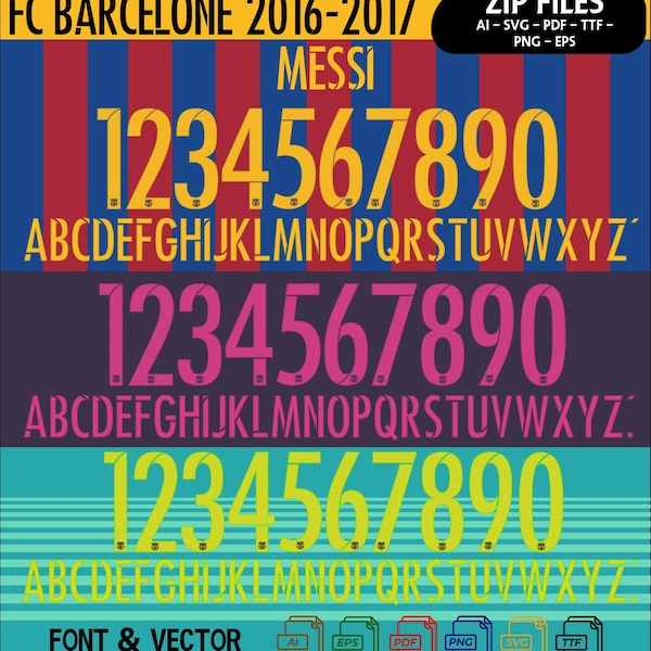 Messi Jersey Font - Etsy