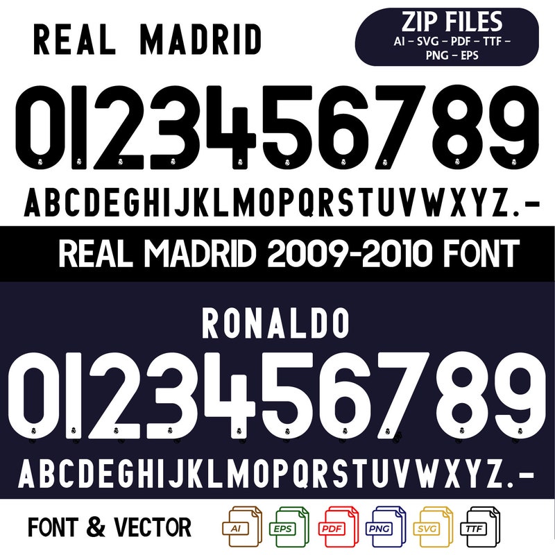 Ronaldo Jersey Font - Etsy