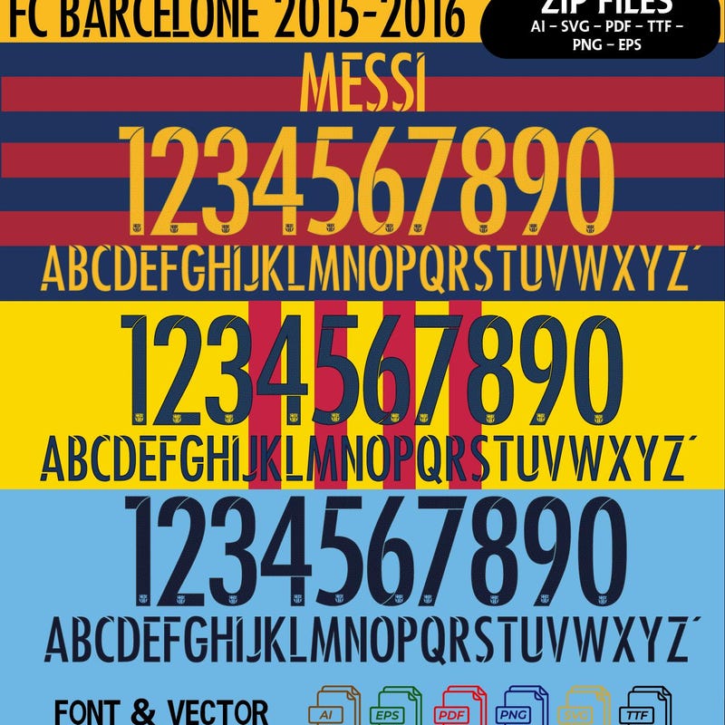 Jersey Font Barcelona - Etsy
