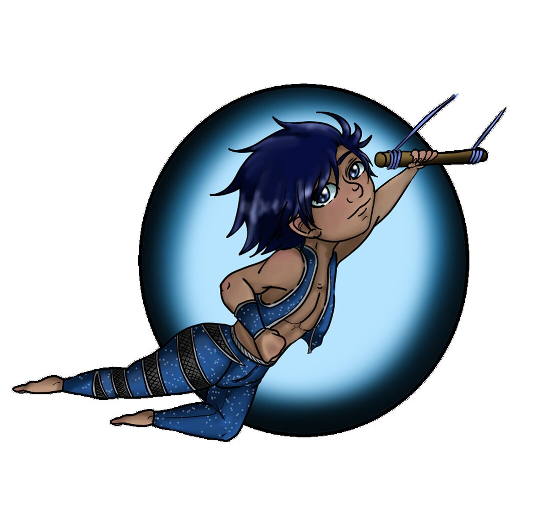 Chibi Dick Grayson Waterproof Sticker Etsy