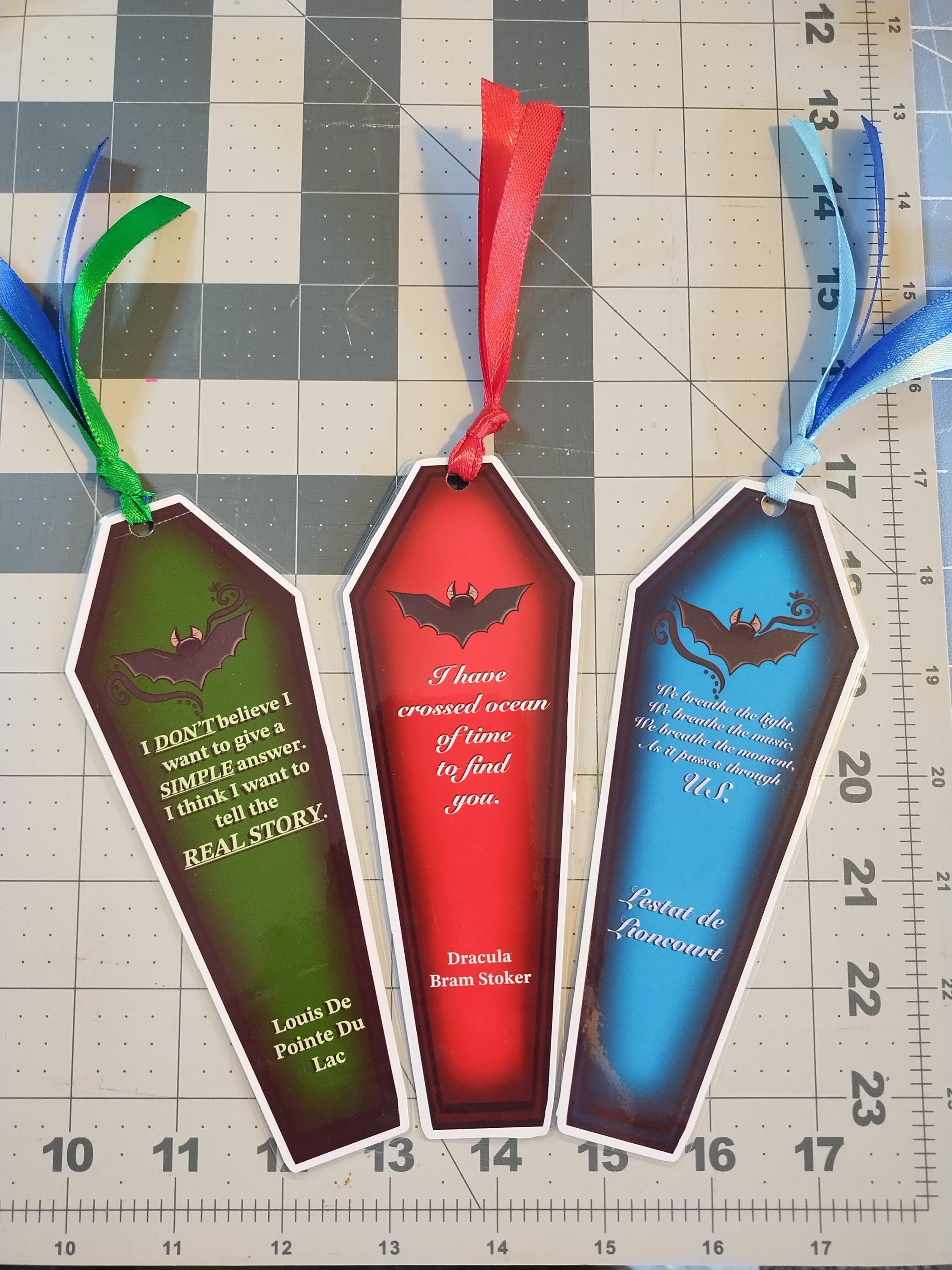 Vampire Inspired Bookmarks Lestate Louis Dracula 6inch Bookmarks With ...