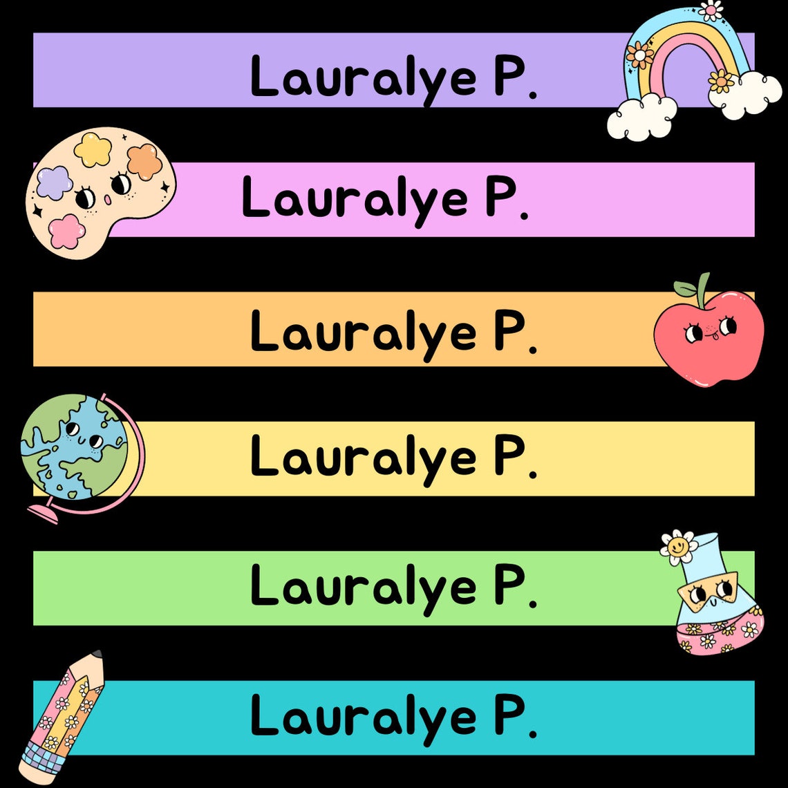 Personalized Waterproof School Labels - Various Styles, Next Day ...