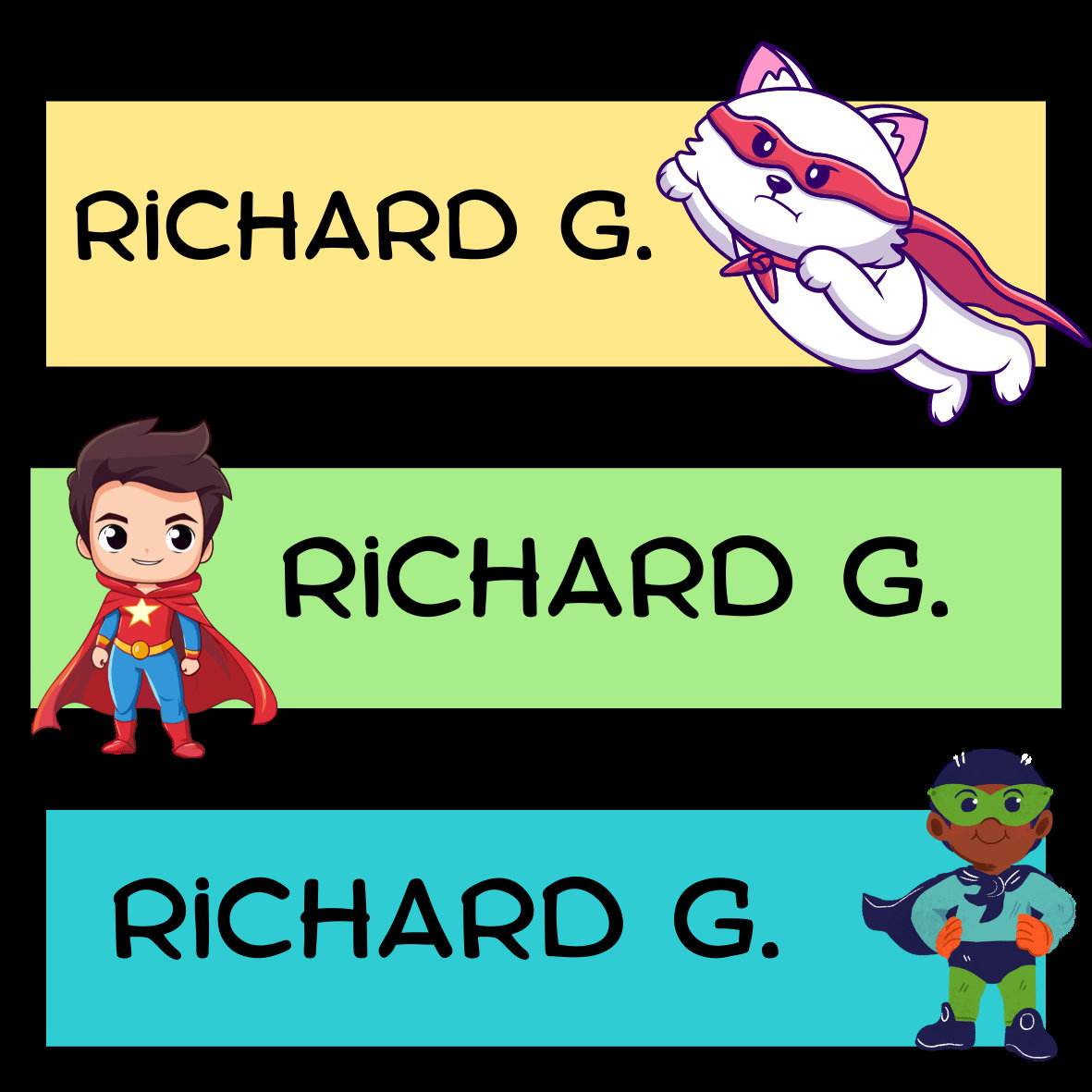 Personalized Waterproof School Labels - Various Styles, Next Day ...