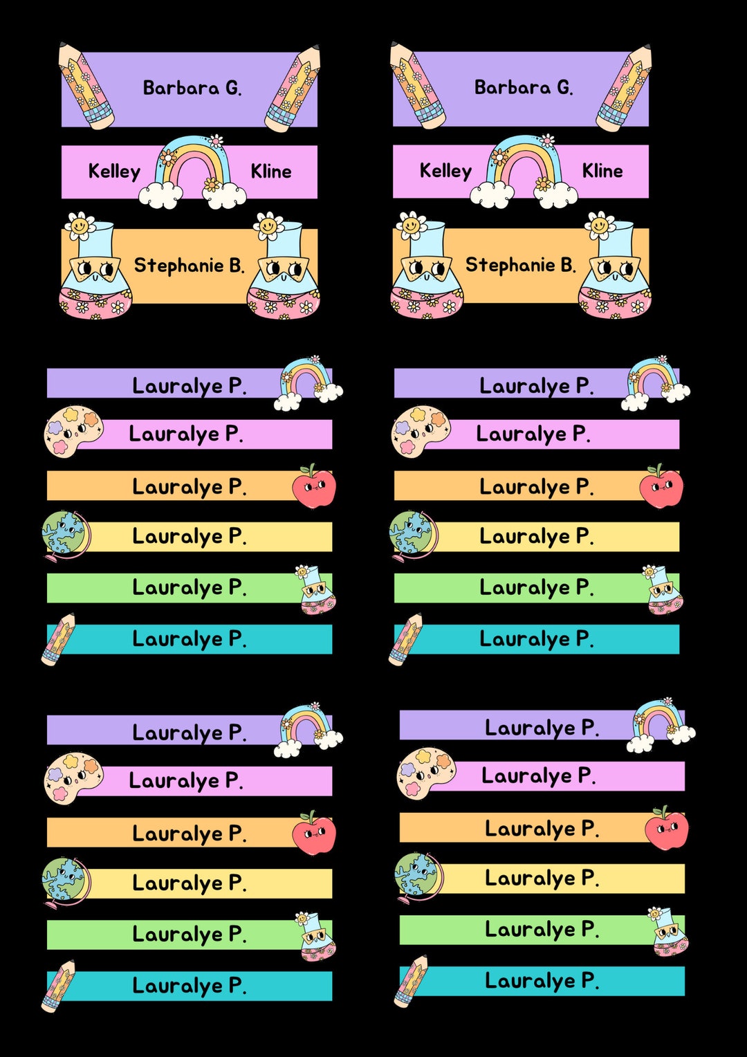 Personalized Waterproof School Labels - Various Styles, Next Day ...