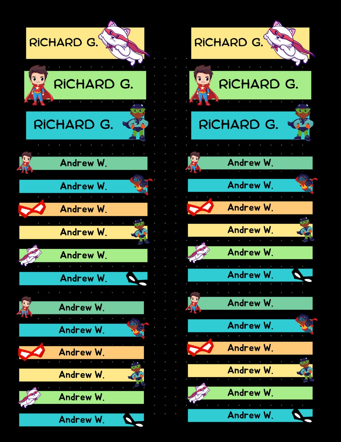 Personalized Waterproof School Labels - Various Styles, Next Day ...