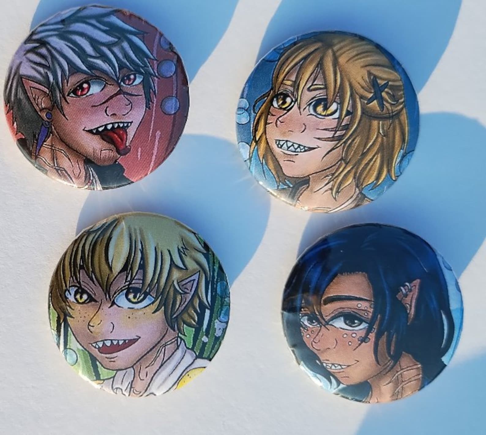 Shark Bait Dorian Dating Sim 1.25 Buttons Tiggy Rhin GW Lee - Etsy