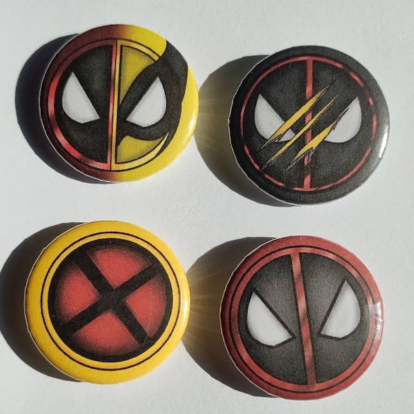 Deadpool Wolverine Buttons - Etsy