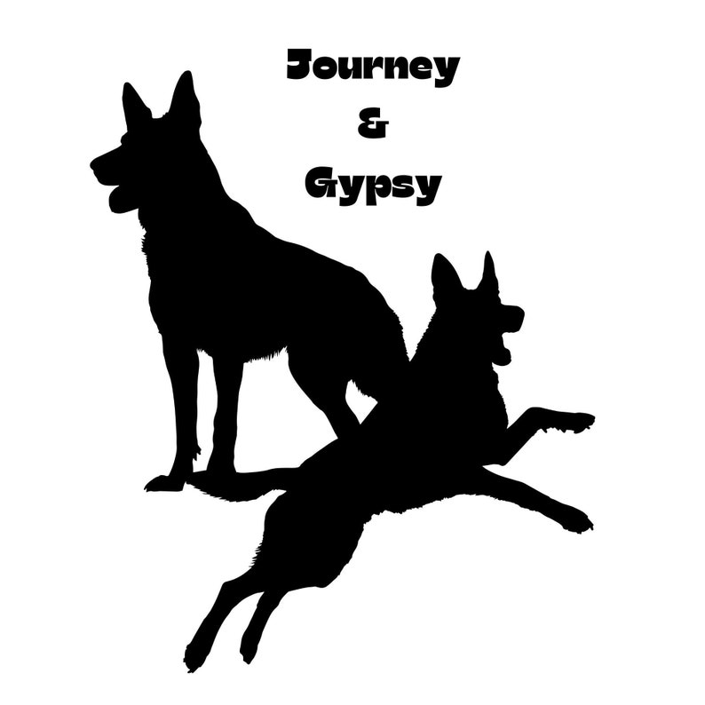 Personalized 2 German Shepherds Decal - Next Day Shipping - Etsy