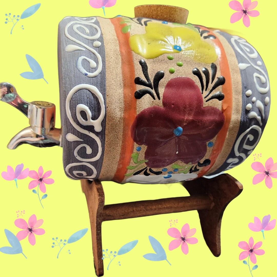 Mexican Decorative Tequila Barrel on Stand. 8in. - Etsy