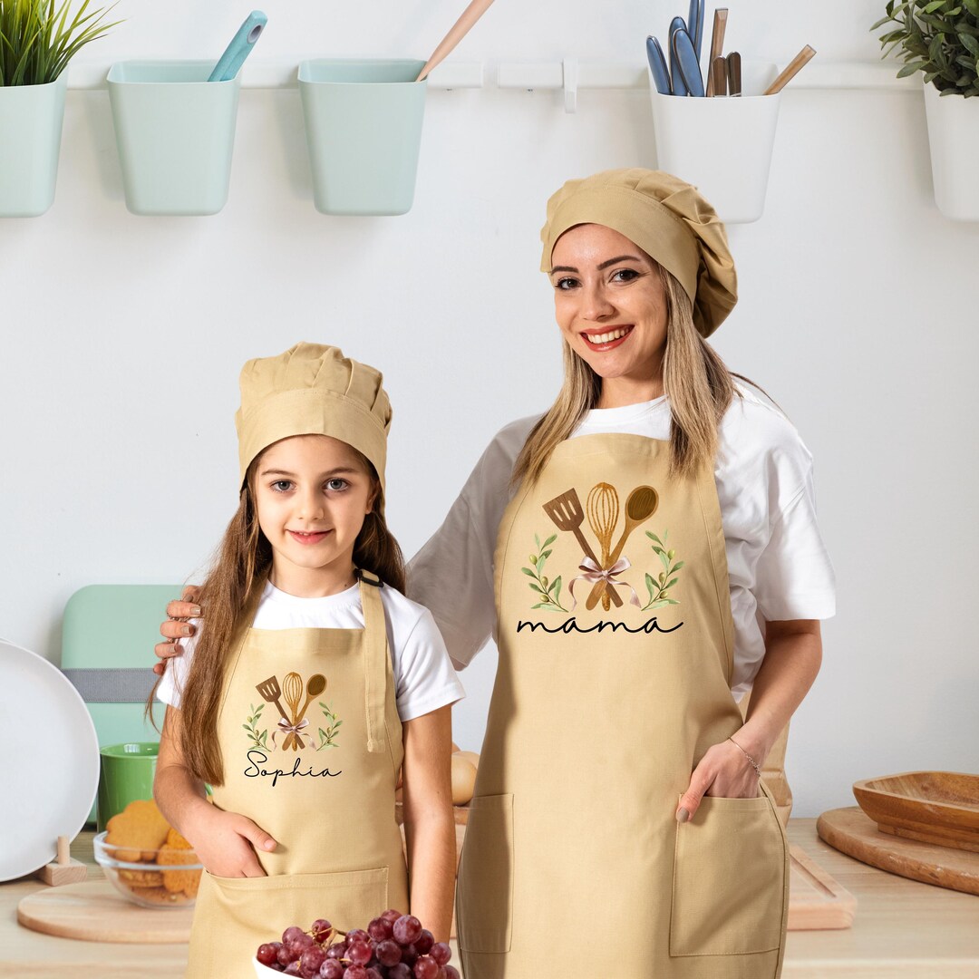 Personalized Matching Mama and Me Apron, Custom Apron for Women ...