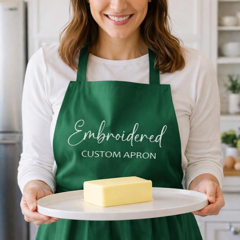 Personalised Aprons for Woman Embroidered Custom Apron With Text ...