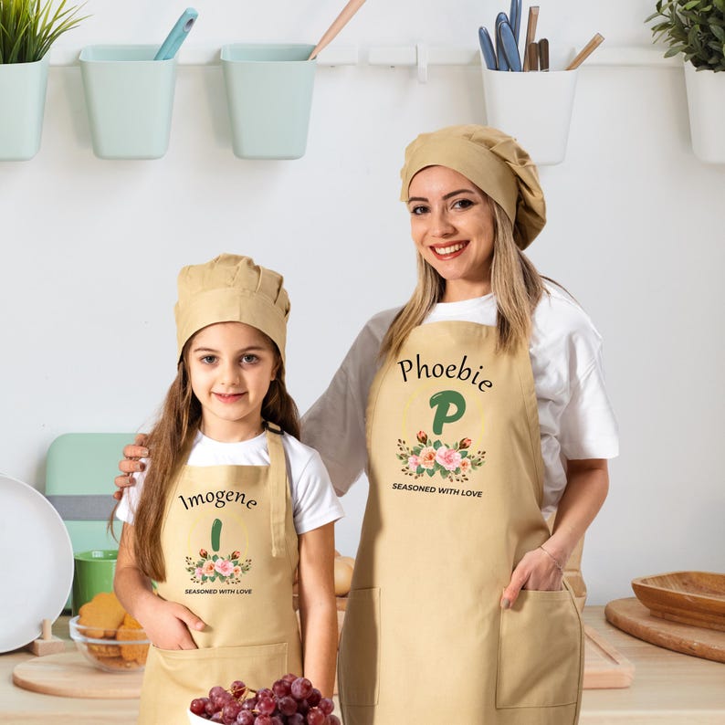 Personalized Name Apron for Women Gifts, Seasoned With Loved Apron ...