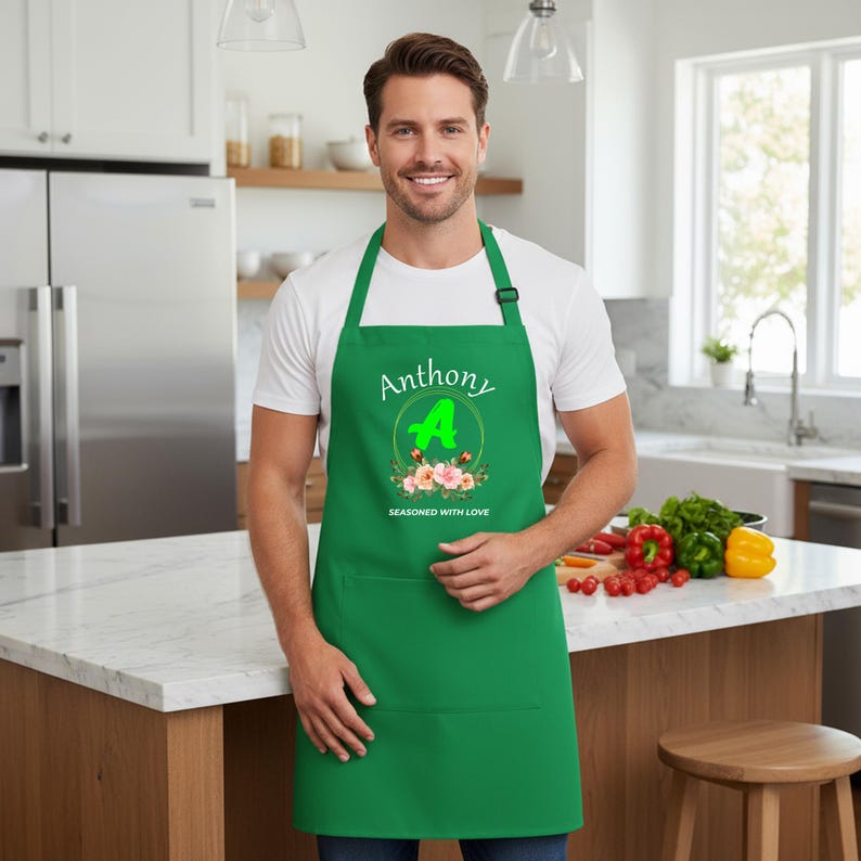 Personalized Name Apron for Women Gifts, Seasoned With Loved Apron ...