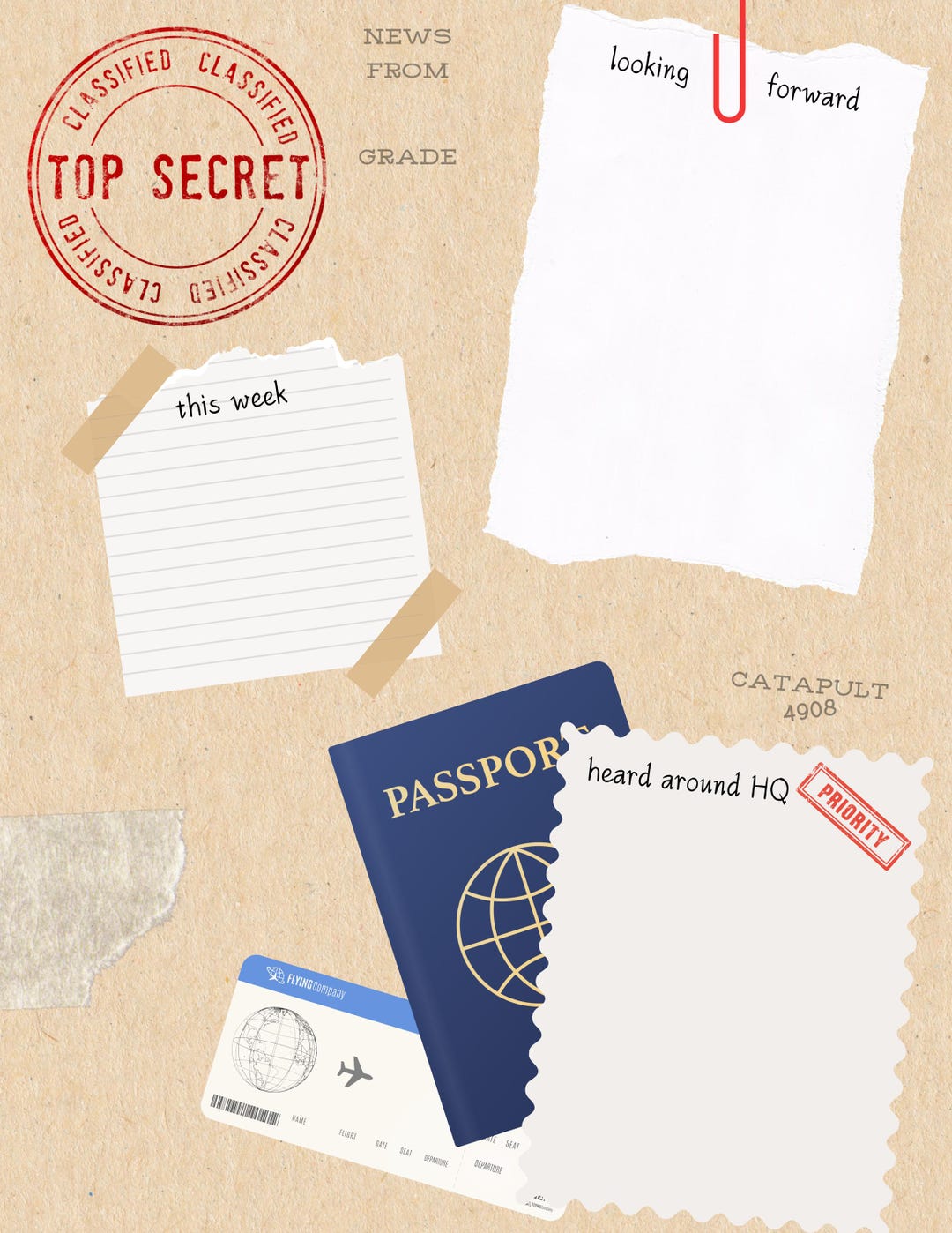 Classroom Newsletter - Top Secret Template - Etsy