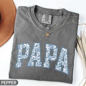 Comfort Colors® Papa Shirt, Toile Floral Papa Shirt, Papa Tee, Gift for ...