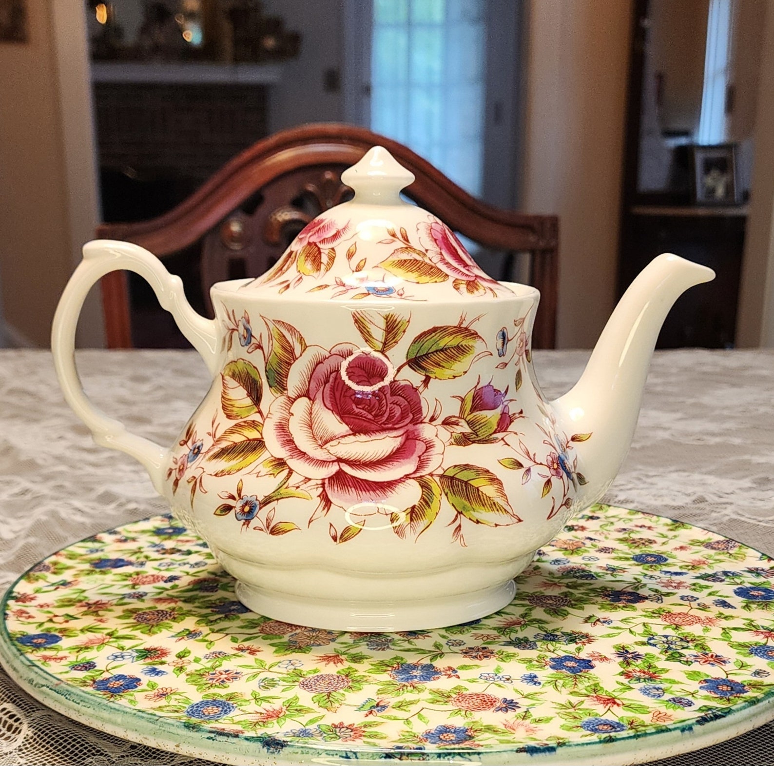 Teapot Rare Vintage Roy Kirkham England Fine Bone China 6 Cup Teapot - Etsy