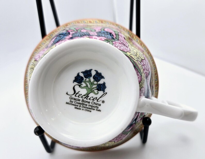 Teacup Set - Stechcol Gracie Bone China Cup Saucer Morris Impression ...