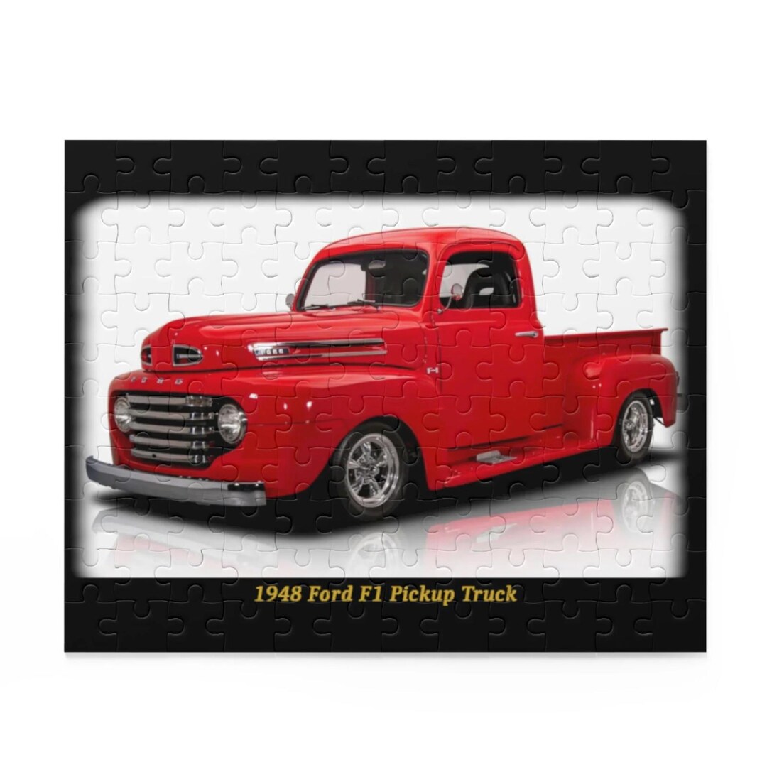 Iconic 1948 Red Ford F1 Pickup Truck 120-piece Temp Puzzle - Vintage ...