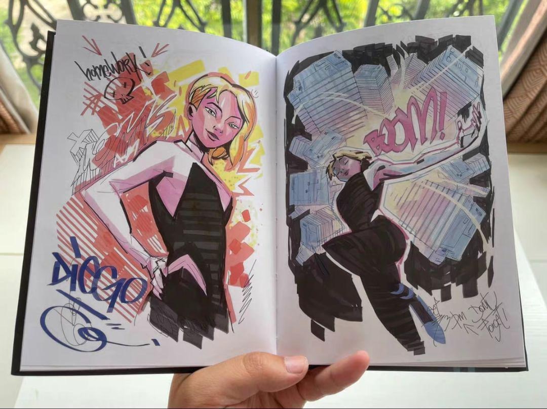 Miles Morales Sketchbook Spiderman Notebook Blank Pages Across the ...