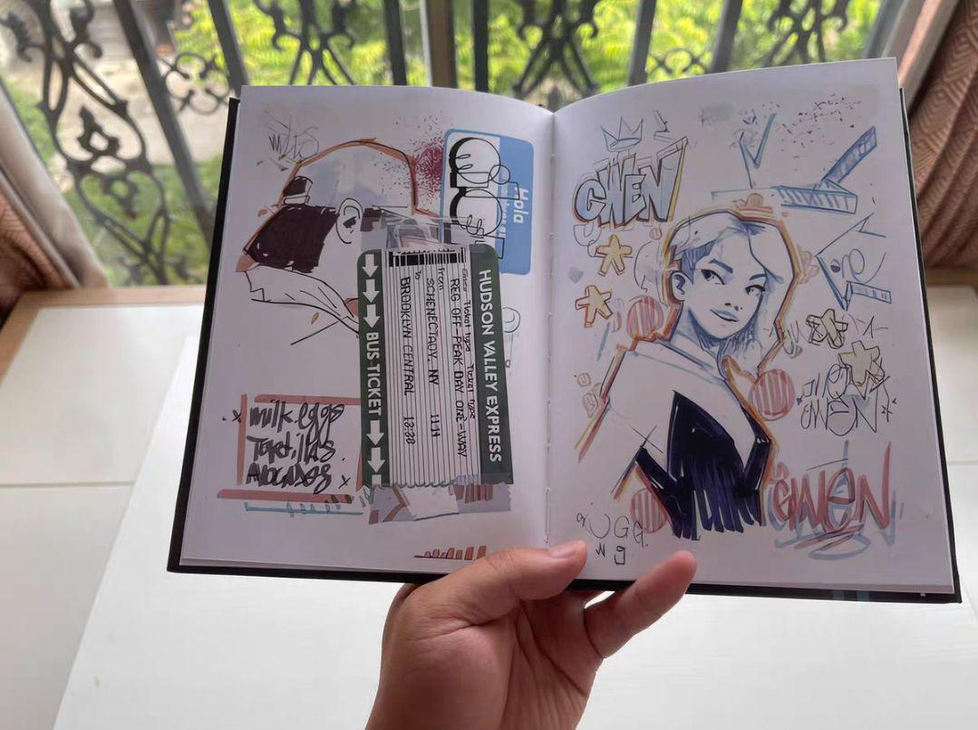 Miles Morales Sketchbook Spiderman Notebook Blank Pages Across the ...