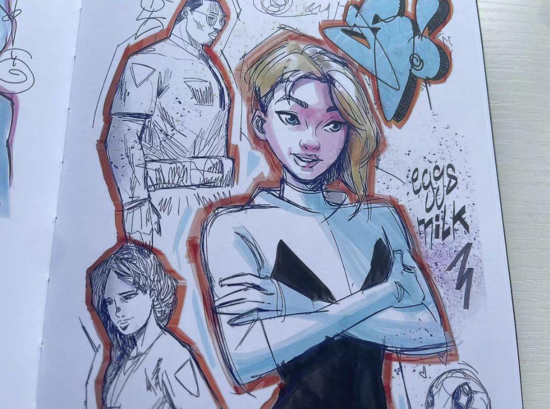 Miles Morales Sketchbook Spiderman Notebook Blank Pages Across the ...