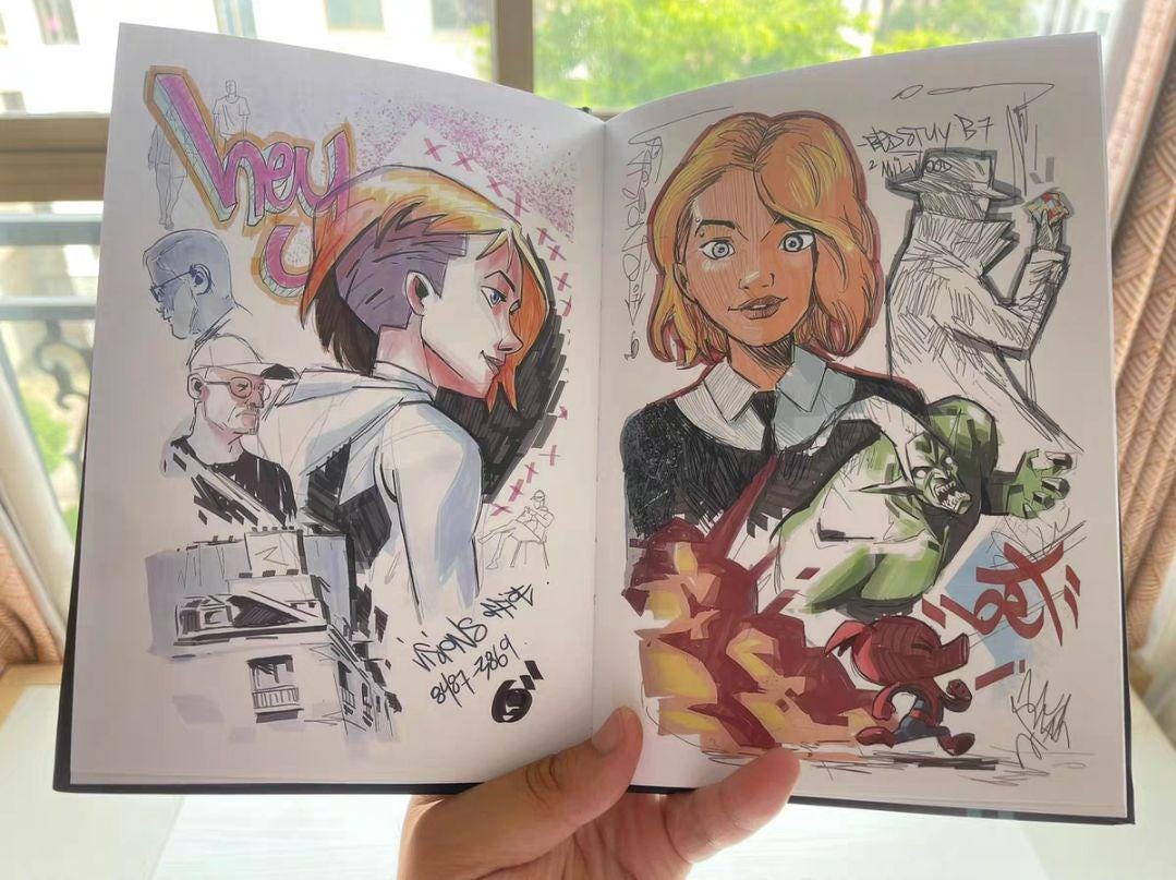 Miles Morales Sketchbook Spiderman Notebook Blank Pages Across the ...