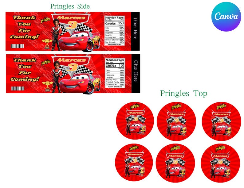 Editable Cars Party Favor Bundle - Canva - Etsy