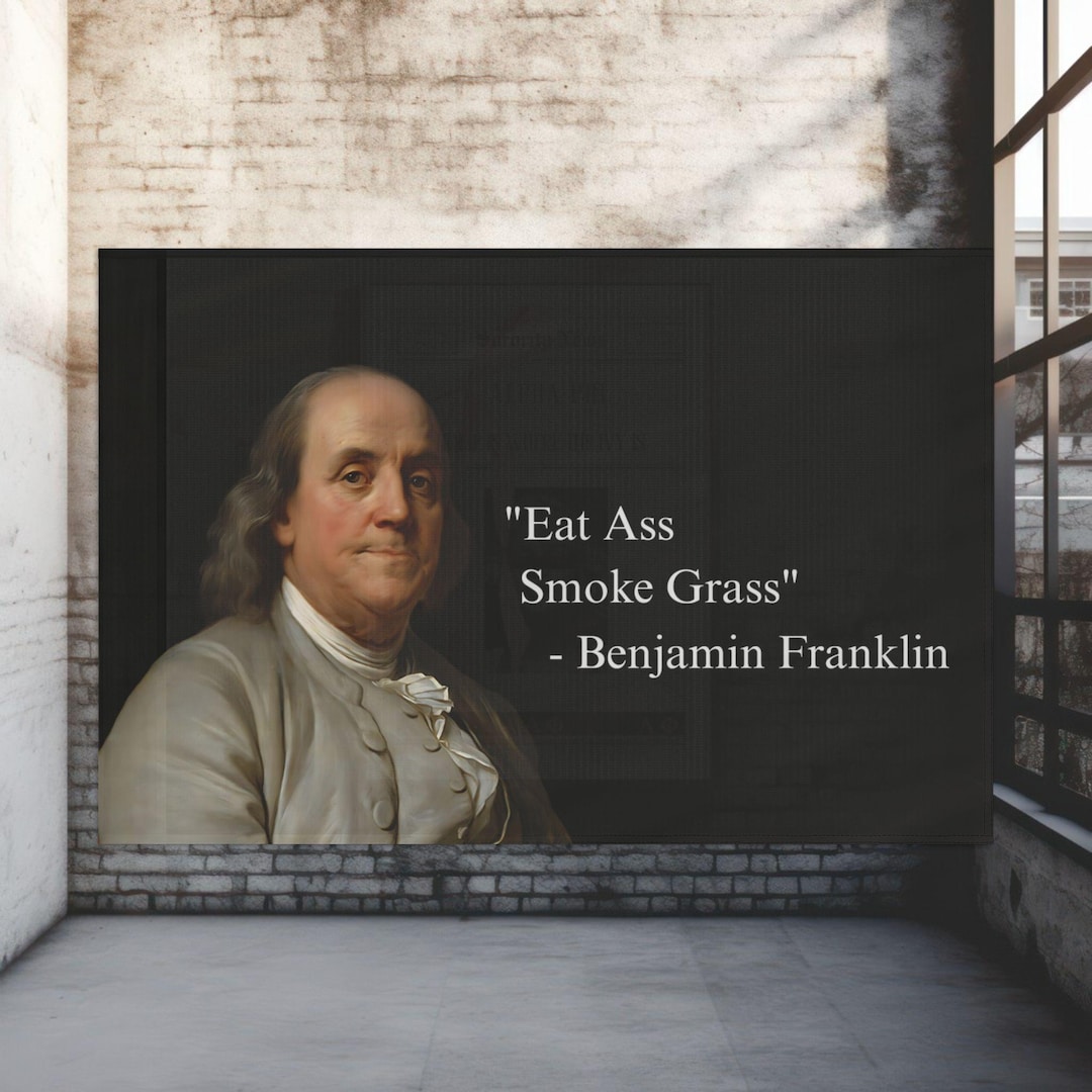 Benjamin Franklin Funny Meme Flag - Etsy