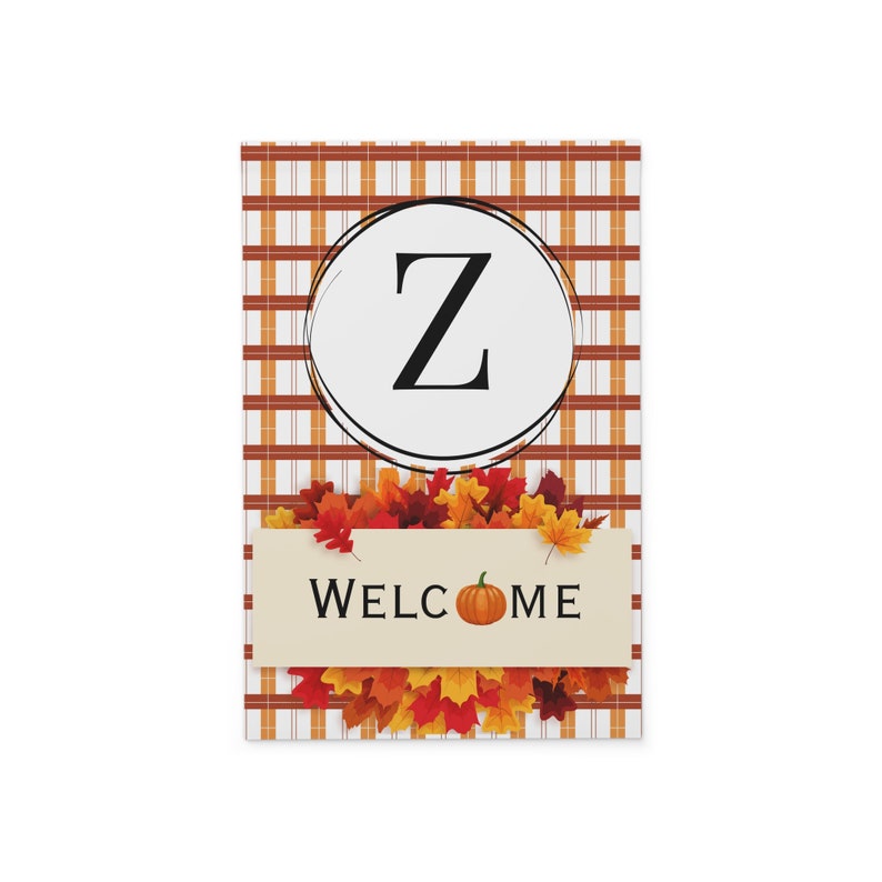 Personalized Monogram Fall Welcome Garden FLAG ONLY, Custom Autumn ...