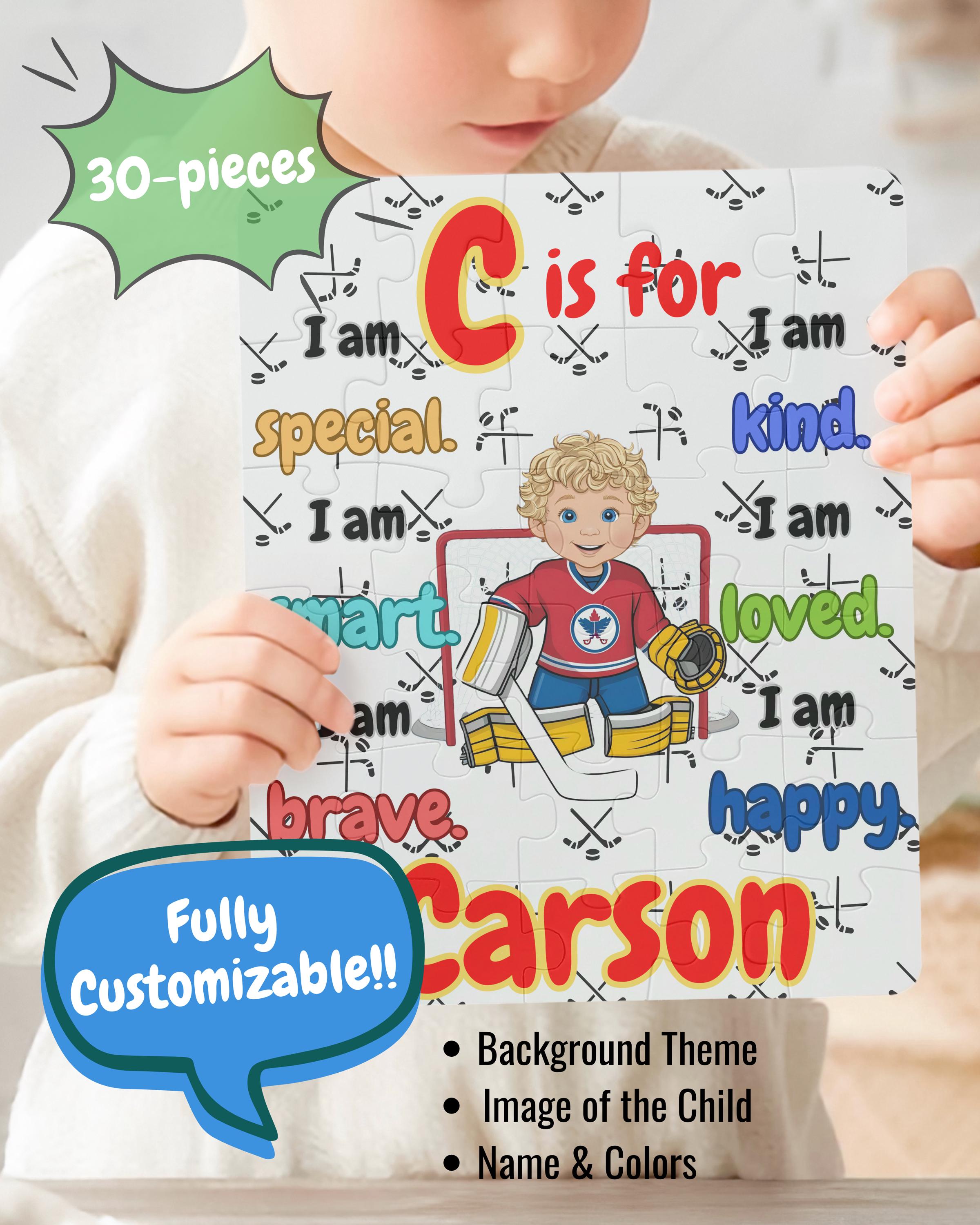 Kids Puzzle, 30-piece Personalized Positive Affirmations Jigsaw, Custom ...