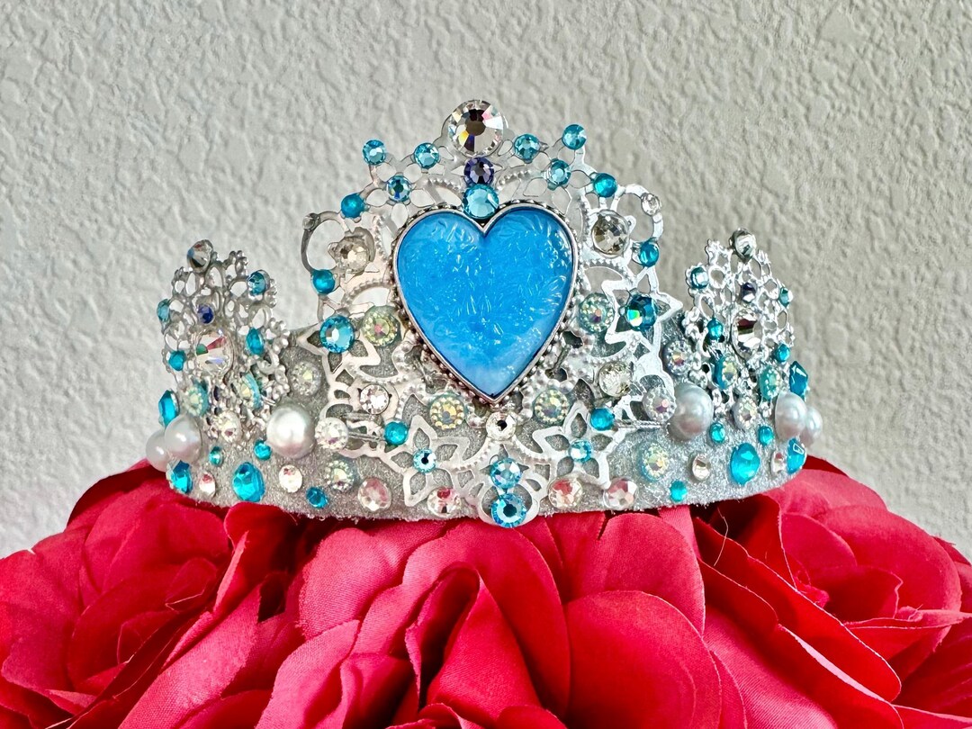 Frozen Inspired Elsa Silver and Blue Princess Tiara -handmade- - Etsy