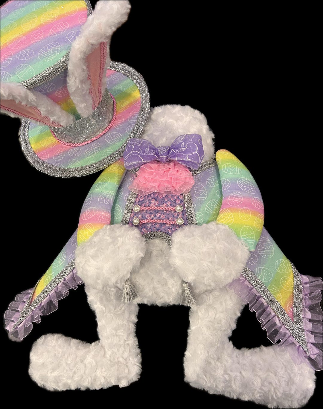 Victorian Rabbit Wreath Attachment, Swag Decor Spring and Easter ...