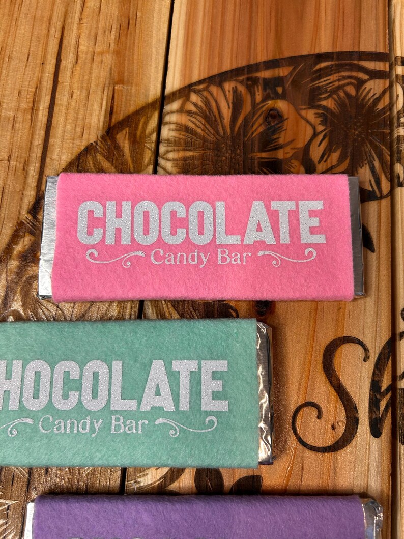 Felt Chocolate Bar Set: Pastel Candyland Party Decor - Etsy