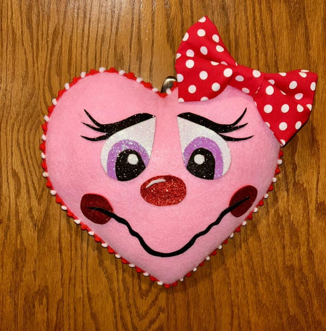 Valentine Heart Face Attachment: Wreath or Swag Decor - Etsy