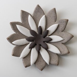 Extra Large Ceramic Floral Wall Art Handmade Pottery Flower Wall ...
