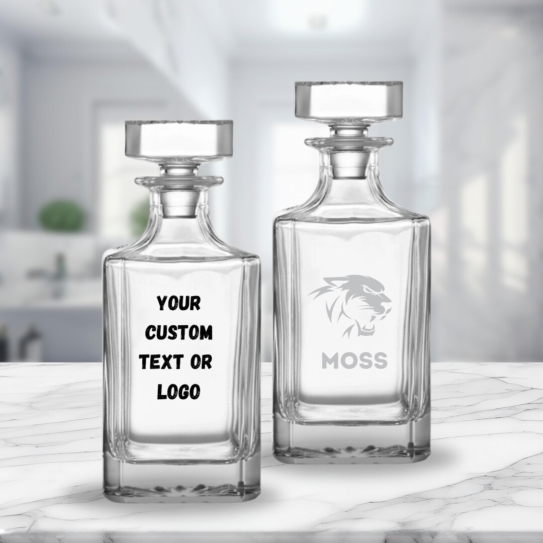 Personalized Square Whiskey Decanter; 750 Ml Decanter; Custom Decanter ...