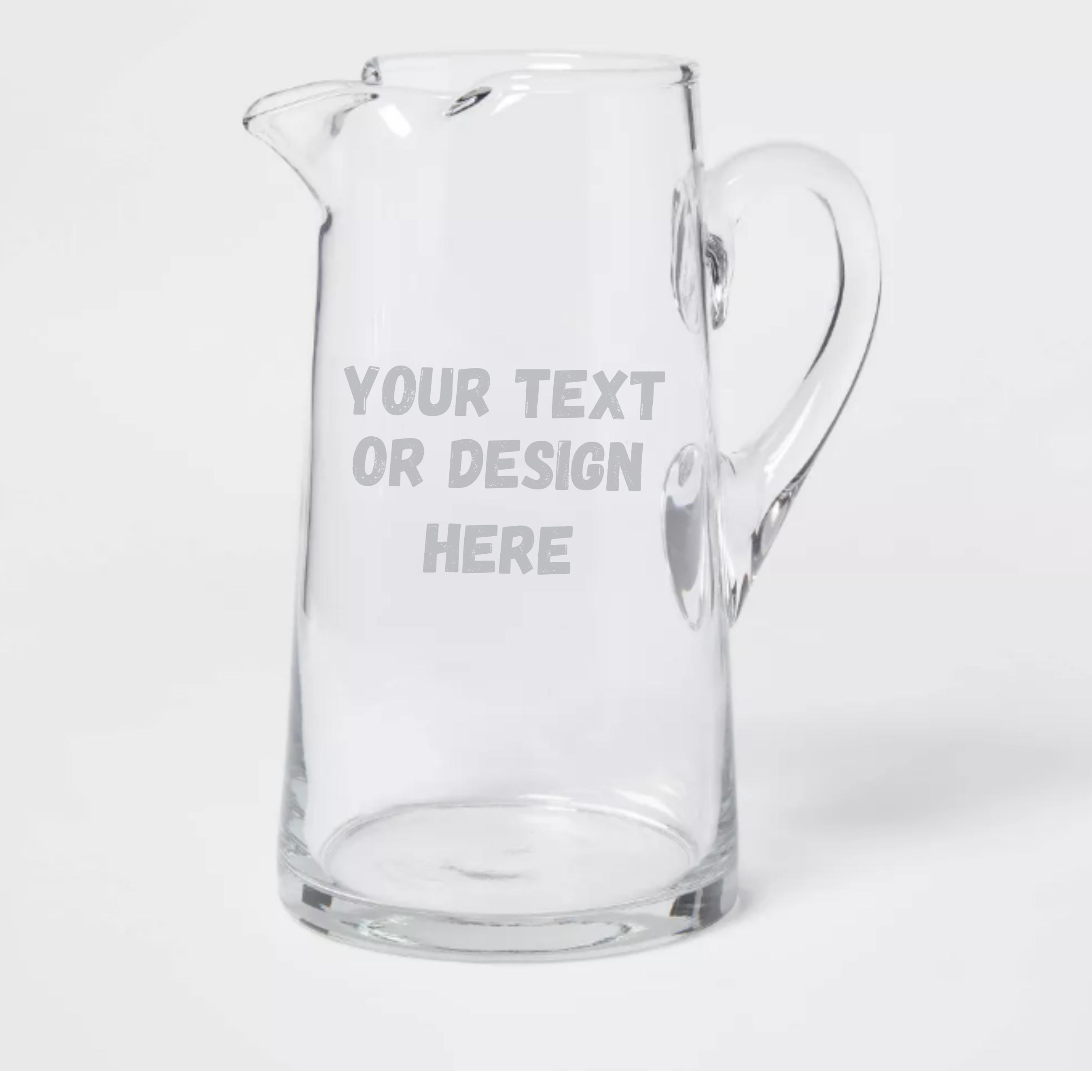 Personalized Etched Glass Tall Pitcher; Holds 90 Fl Oz; Engraved Glass ...