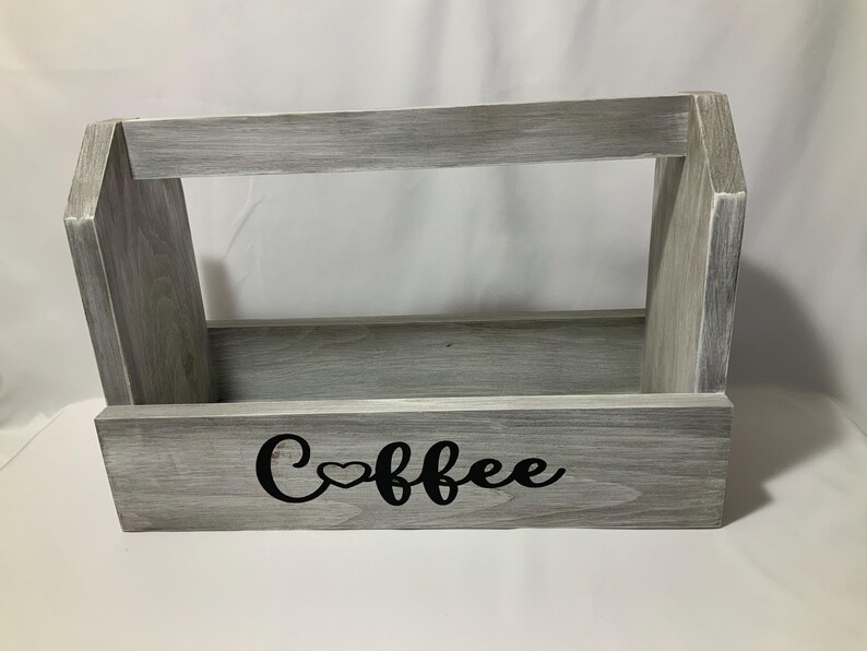 Wooden Hot Cocoa or Coffee Caddy That Holds 2 Mugs With Plenty of ...