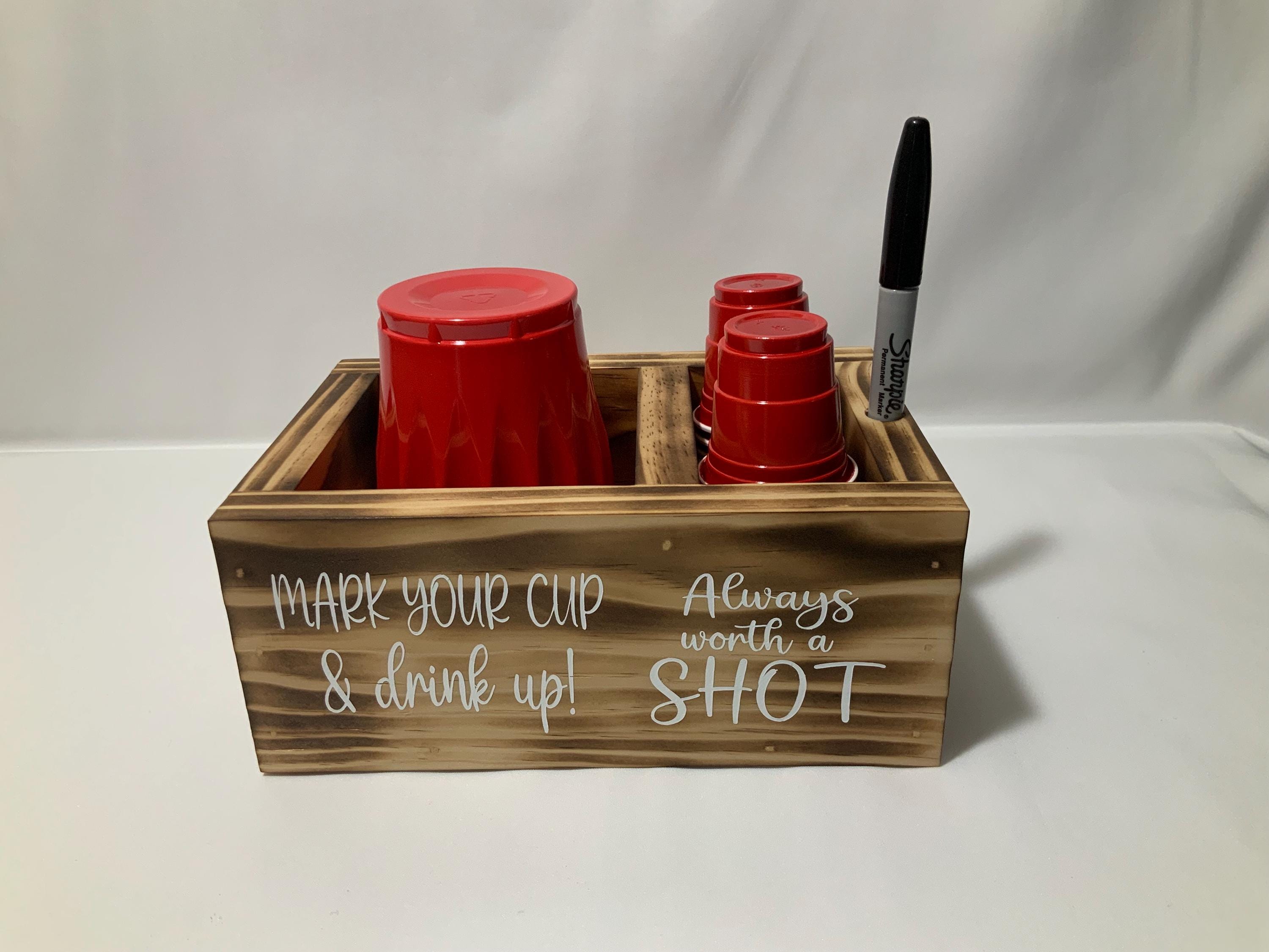 Wooden Solo/shot Cup Holder, Marker Holder, Barware, Party Cup Holder ...