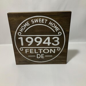 Custom Wooden Zip Code Signs, City and State Sign, Personalized Sign ...