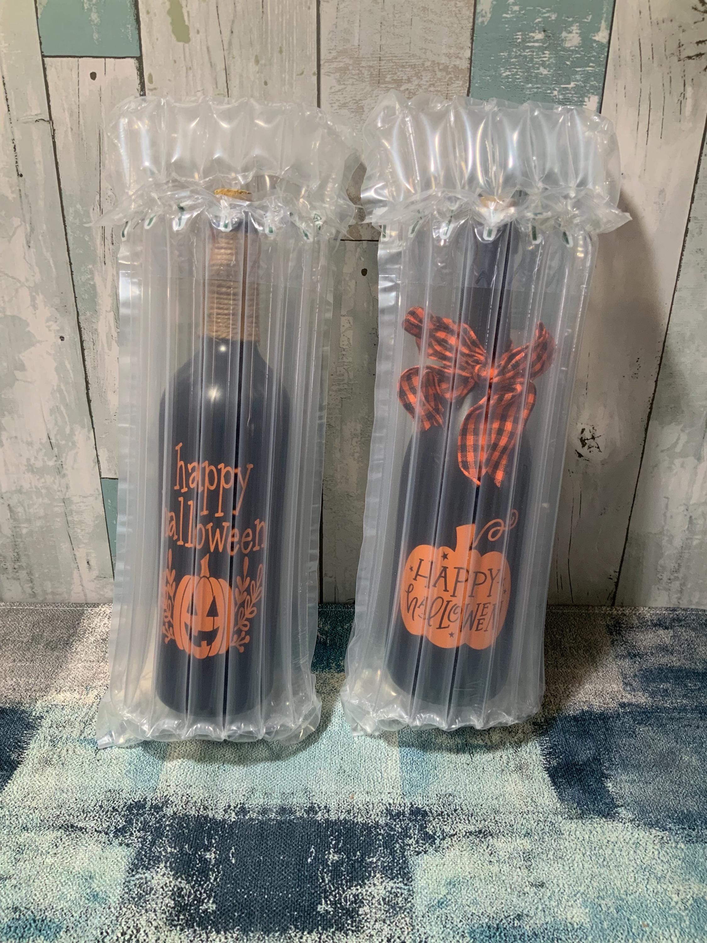 Halloween Themed Decorated Wine Bottles, Shelf Decor - Etsy