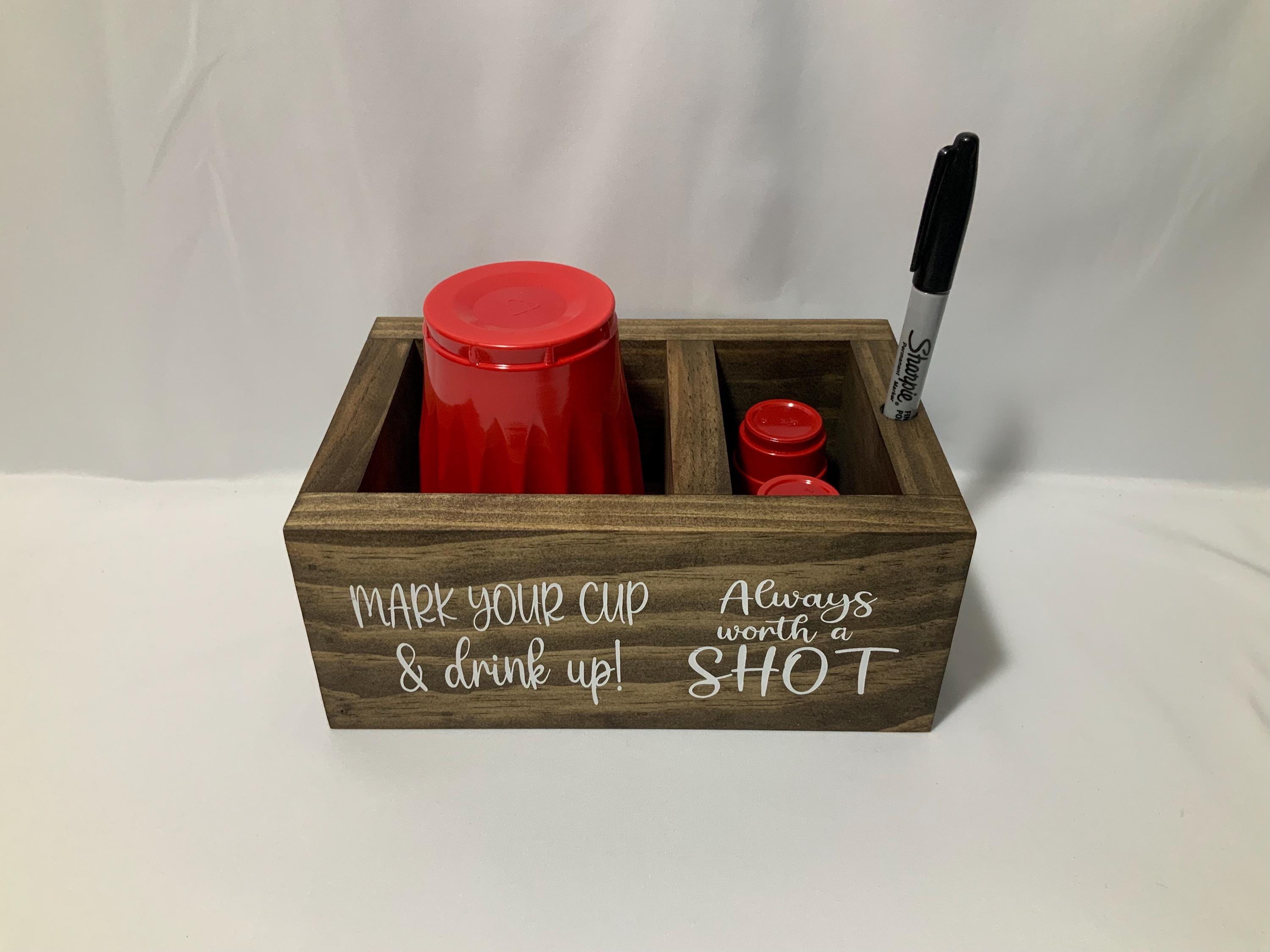 Wooden Solo/shot Cup Holder, Marker Holder, Barware, Party Cup Holder ...