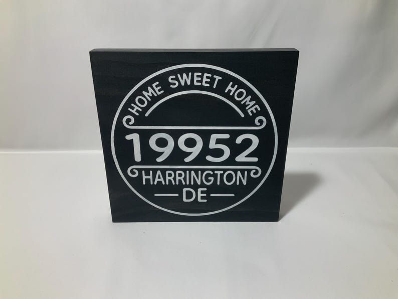 Custom Wooden Zip Code Signs, City and State Sign, Personalized Sign ...