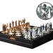 Gift Metal Chess Set With Storage 14'' X 14'' Personalized Foldable ...
