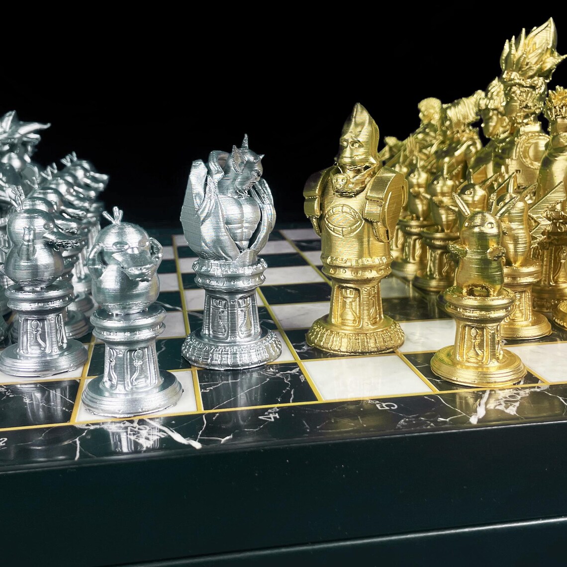 Anime Chess Set: Personalized Figure Chessboard, Custom Colors - Etsy